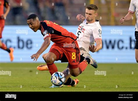 Brussels Lr Youri Tielemans Of Belgium Stefan Posch Of Austria