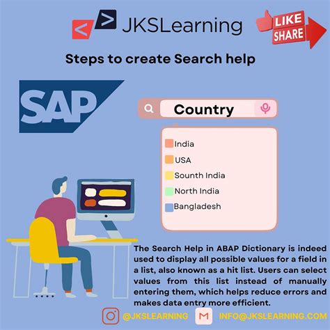 Step By Step Guide Creating Elementary Search Help In Sap Abap