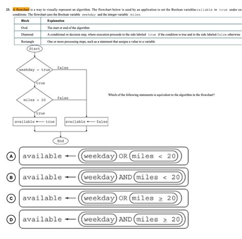 [solved] 23 a flowchart is a way to visually represent an algorithm the course hero