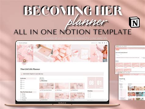 Plr Notion Template 2024 Aesthetic Planner Daily Notion Planner