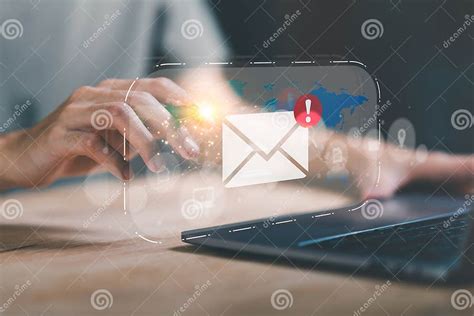 email marketing and newsletter concept digital communication with email messages sending and