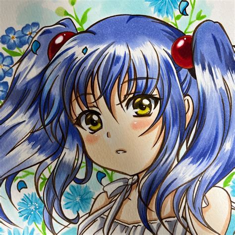 Yahooオークション 手描き同人イラスト A4サイズ ホシノ・ルリ 機動