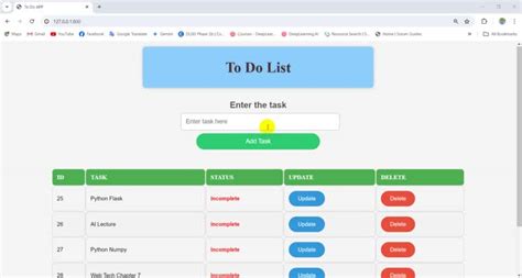 Muhammad Ilyas On Linkedin Python Flask Webdevelopment Todolistapp Codingjourney