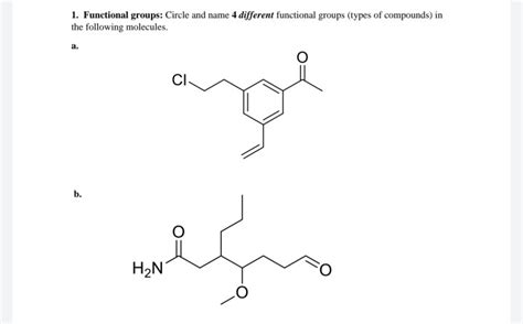 Solved Functional Groups Circle And Name Different Chegg Com