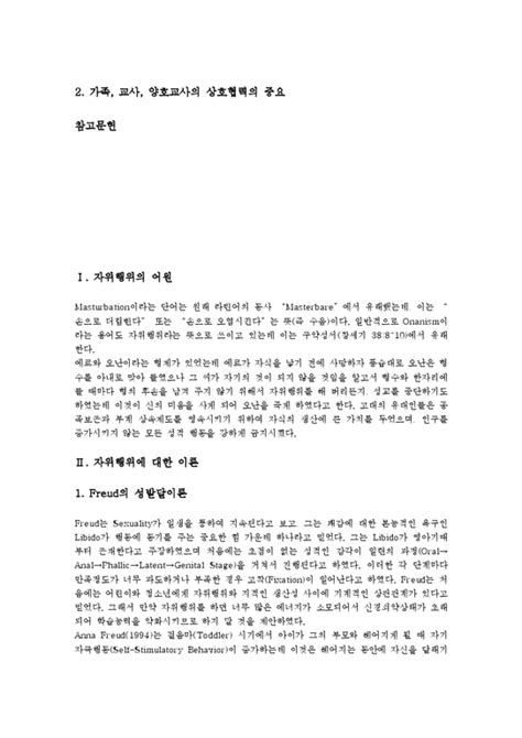 자위행위 자위행위이론 장애아동의 자위행위 자위행위아동의 지도 자위행위의 어원과 자위행위에 대한 이론 및 장애아동의 자위행위 사례 그리고 자위행위를 하는 아동의 지도에 관한