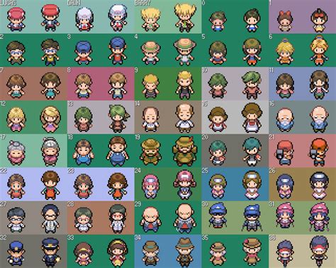 Pokemon Overworld Character Sprites