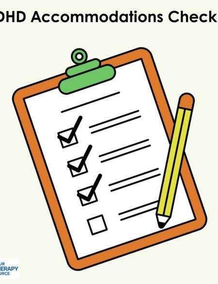 Adhd Accommodations Checklist Free Printable Your Therapy Source