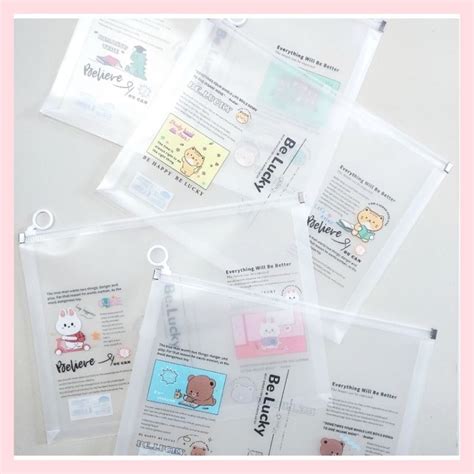 ซองซิปรูด ขนาด A4 และ A5 ขยายข้างและขยายก้นได้ แฟ้มใส่เอกสาร ซองใส่เอกสาร ลายการ์ตูน สุ่มลาย