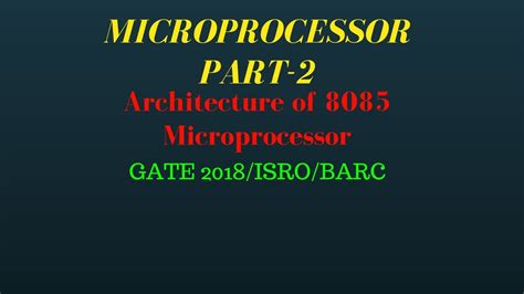 Lec 02 Architecture Of 8085 Microprocessor Pin Diagram Microprocessor For Gate And Psus