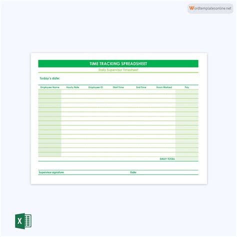 Free Time Tracking Spreadsheets For Excel