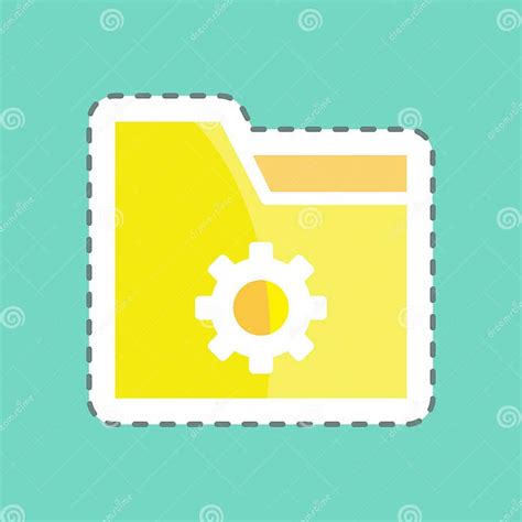 Sticker Line Cut Folder Settings Suitable For User Interface Symbol Simple Design Editable