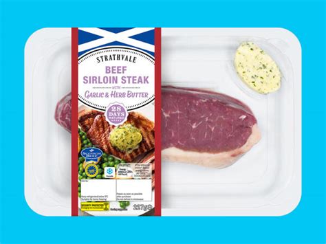 Beef 28 Day Matured Sirloin Steak With Garlic Herb Butter Lidl Great Britain Specials