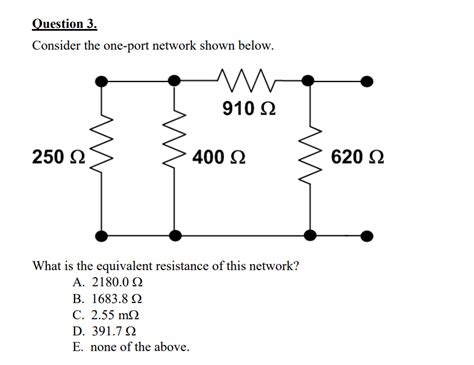 solved consider the one port network shown below what is