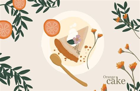 Premium Vector Orange Cake