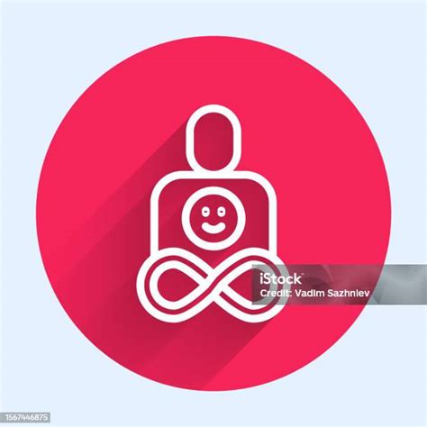 화이트 라인 친구 영원히 긴 그림자로 고립 아이콘 영원한 우정 개념 빨간색 원 버튼입니다 벡터 1위에 대한 스톡 벡터 아트 및 기타 이미지 Istock