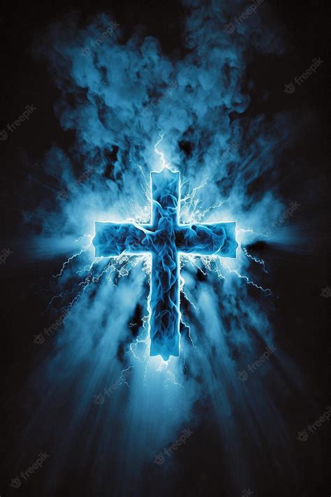 Иисус крест темный фон обои изображение Ai создано искусство Премиум Фото