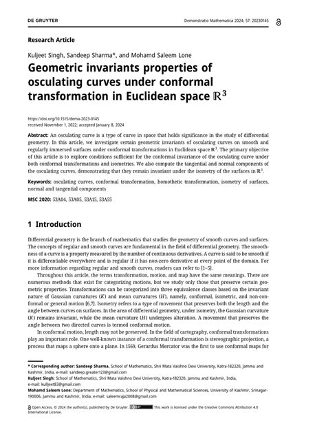 Pdf Geometric Invariants Properties Of Osculating Curves Under
