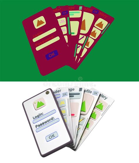 Mobile Software Development Concept Smatrphone With Ui Screens Around Application Development 3d