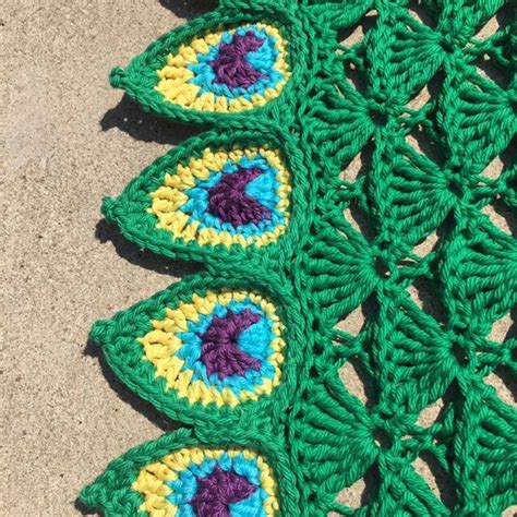 Peacock Afghan Etsy