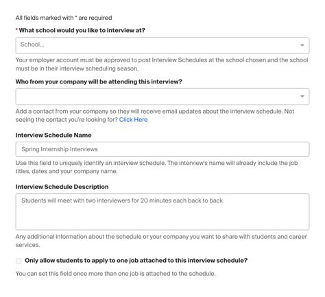 How To Request An Interview Schedule At A School Handshake Help Center