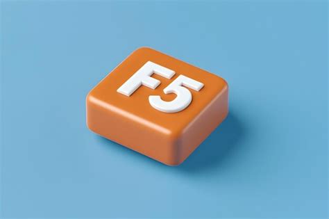Premium Photo Isolated Orange F5 Keyboard Key On White Background