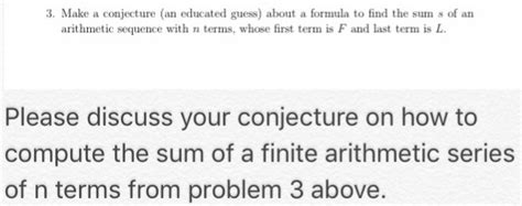 Solved Make A Conjecture An Educated Guess About A Form