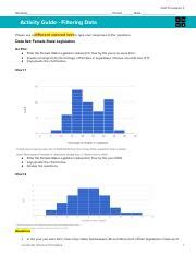 Copy Of Copy Of Activity Guide Filtering Data Unit 9 Lesson 3 Pdf Unit 9 Lesson 3 Name S