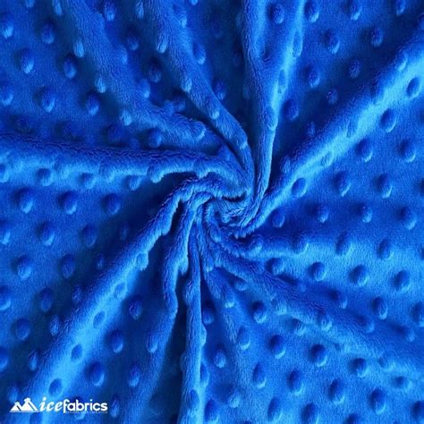 Buy Royal Blue Dot Bubble Minky Fabric Soft And Durable By Yard