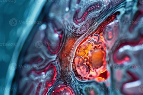 A Close Up Of A Cellular Structure Reveals Vibrant Colors And Complex Patterns Highlighting The