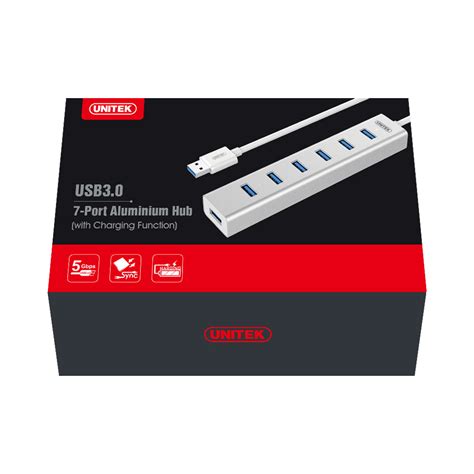 UNITEK PORT USB ALUMINIUM HUB WITH BC CHARGING Linkqage