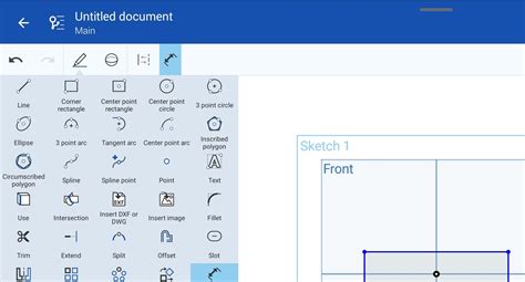 Menu On Android — Onshape