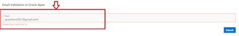 Email Validation In Oracle Apex With Example Javainhand Tutorial