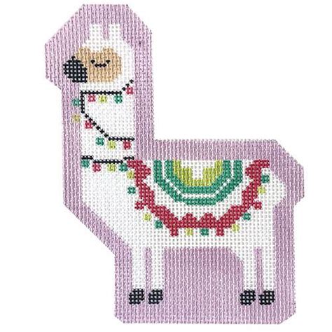 Larry The Llama On Lavender Needlepointcom