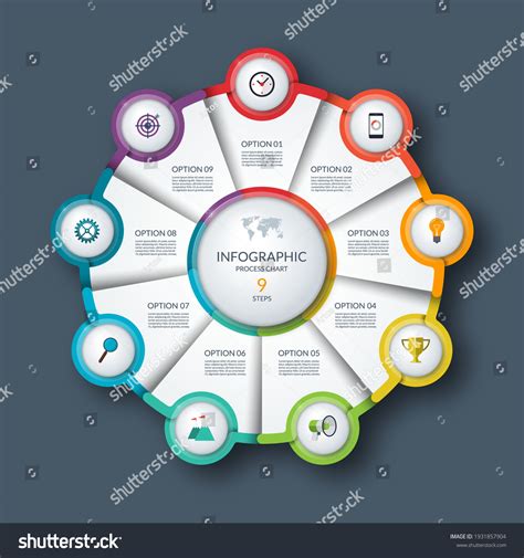 Infographic Circle Process Chart Cycle Diagram Stock Vector Royalty