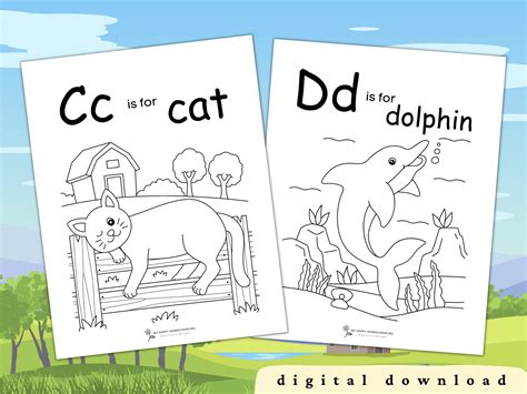 Animal Alphabet Coloring Book Pages Alphabet Coloring Sheets Animal