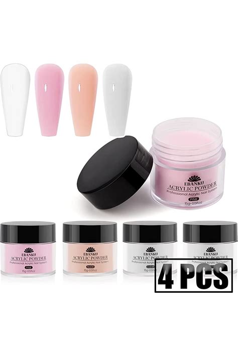 Acrylic Nail Powder Set Ebanku 4 Colors Nail Powder Professional Nail