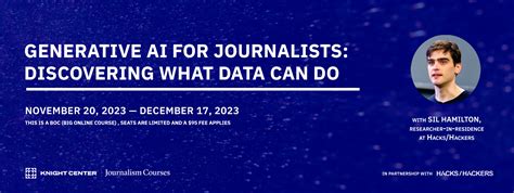 “generative Ai For Journalists Discovering What Data Can Do” Knight