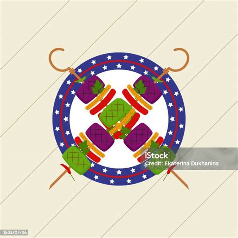 현충일 채식 바베큐 파티 인사말 카드 미국 여름 바베큐 음식 벡터 그림입니다 가공육에 대한 스톡 벡터 아트 및 기타 이미지 가공육 건강에 좋지 않은 음식 건강한