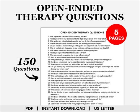 Open Ended Questions Therapy Artofit
