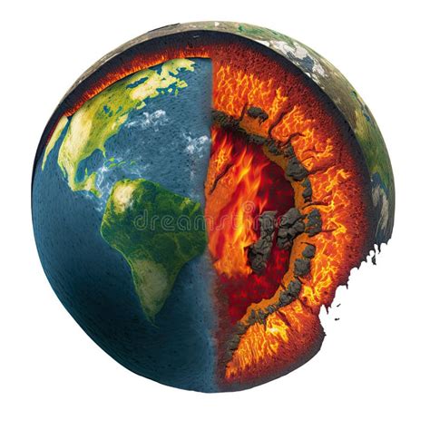 Cross Section Of Earth Subsurface Layers Stock Illustration