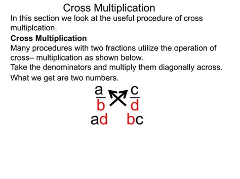 On Cross Multiplication PPT