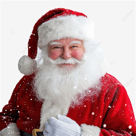 빨간색과 흰색 의상을 입은 산타클로스 산타 클로스 빨간색과 흰색 의상 장식된 원형 프레임 Png 일러스트 및 이미지 에