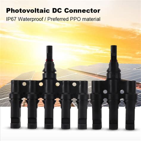 4 To 1 Solar Pv Connector 1500v 50a 2t 3t 4t 5t 6t Branch Parallel Connection Ip67 Electrical Pv