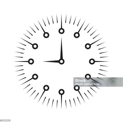 Analog Wall Clock Interface Analog Clock Concept On White Background