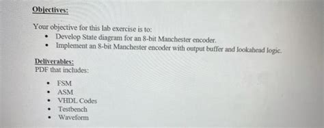 Solved Manchester Encoding Manchester Encoding Is A