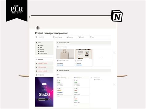 Project Management Planner Notion Template The PLR Library