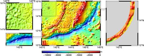 Gravity‐geologic Method Bathymetry Model The Black Dashed Lines
