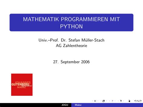 Mathematik Programmieren Mit Python
