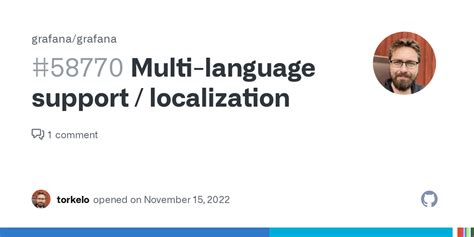 Multi Language Support Localization · Issue 58770 · Grafanagrafana · Github