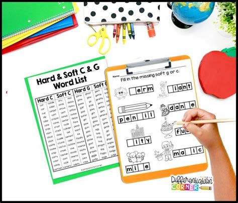 Explicit Phonics Instruction Words With Soft C And G Differentiation Corner